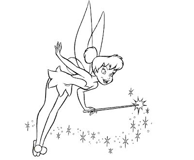 Tinkerbell Coloring Pages Tinkerbell Spreading Pixie Dust Disney