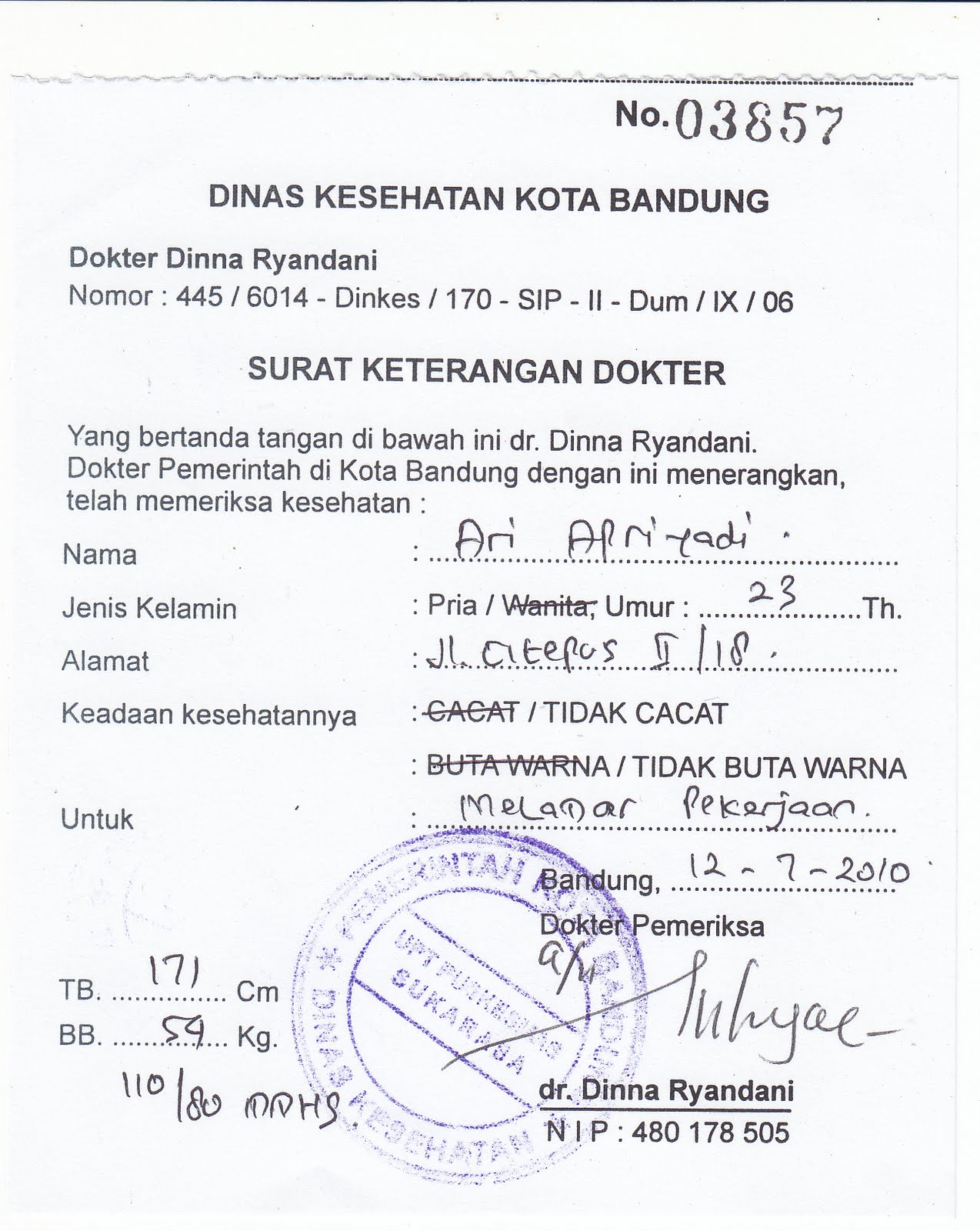 Indahnya Berbagi Surat Keterangan Dokter