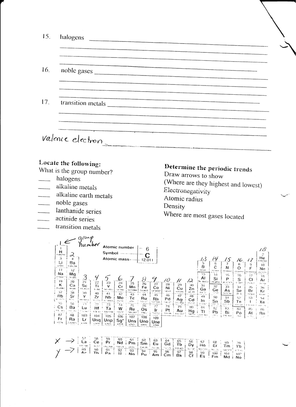 Chemistry Chapter 4 Study Guide Due Mon Nov 22 Test On Tuesday