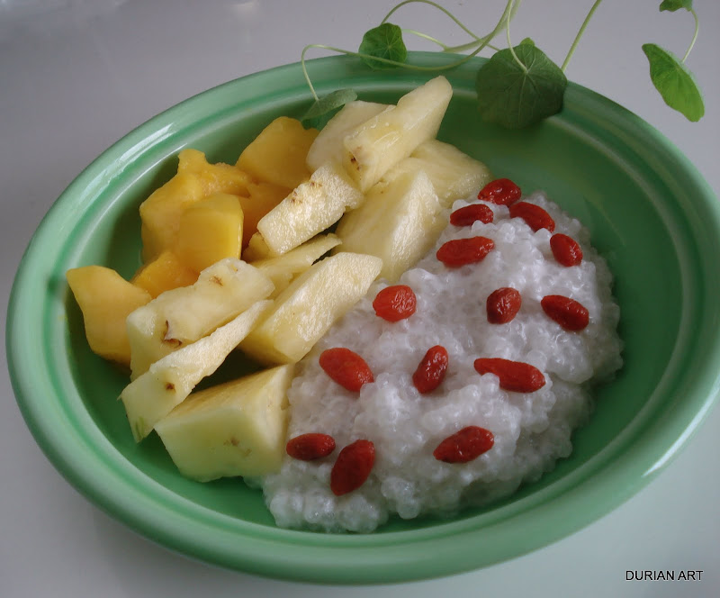 Triple fruit coco-tapioca pudding, natural sweeteness of a South-Asian ...