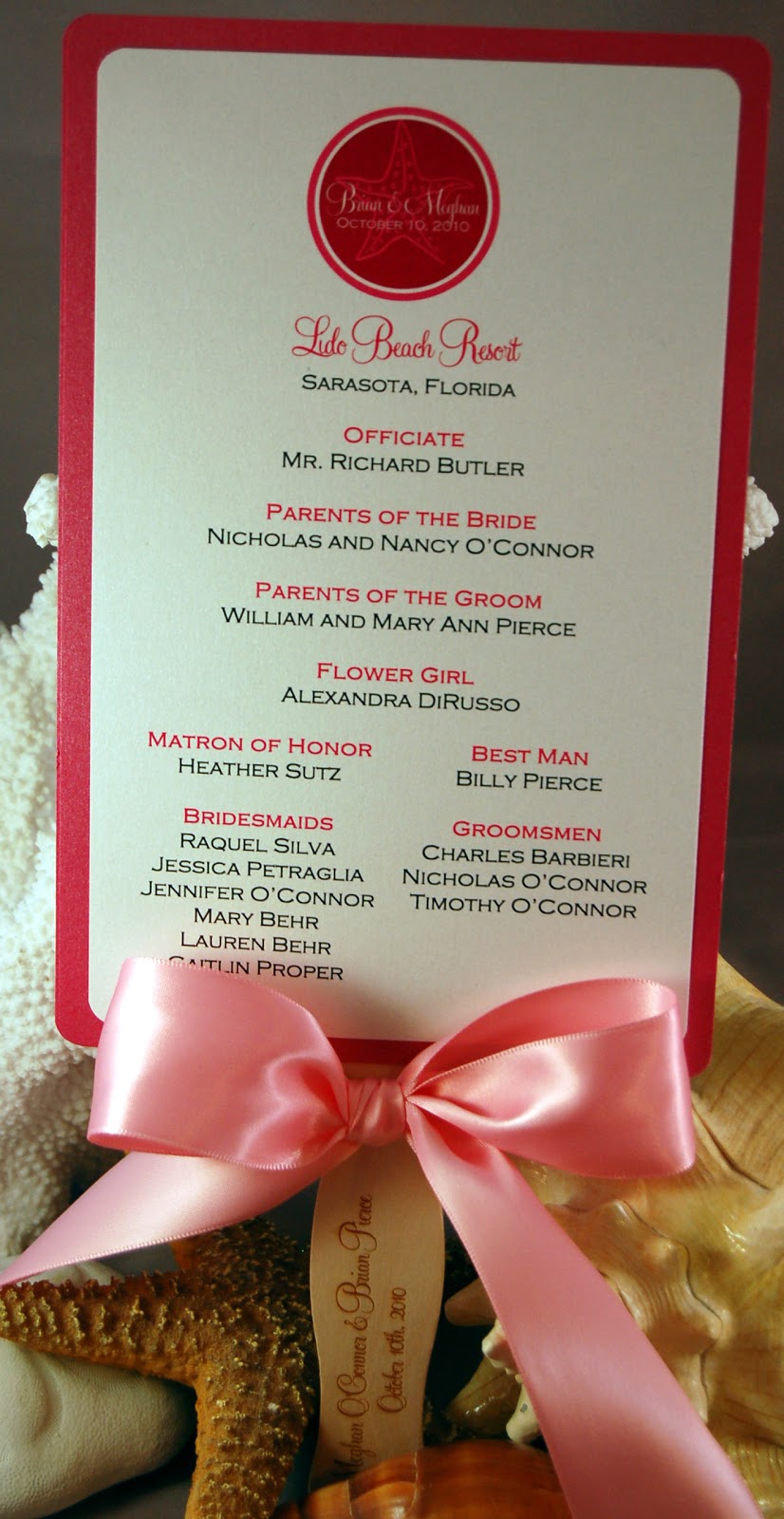 Examples Of Fan Wedding Programs