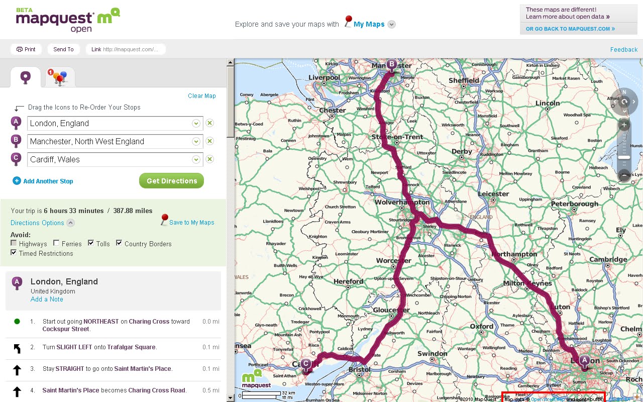 Mapquest Road Maps