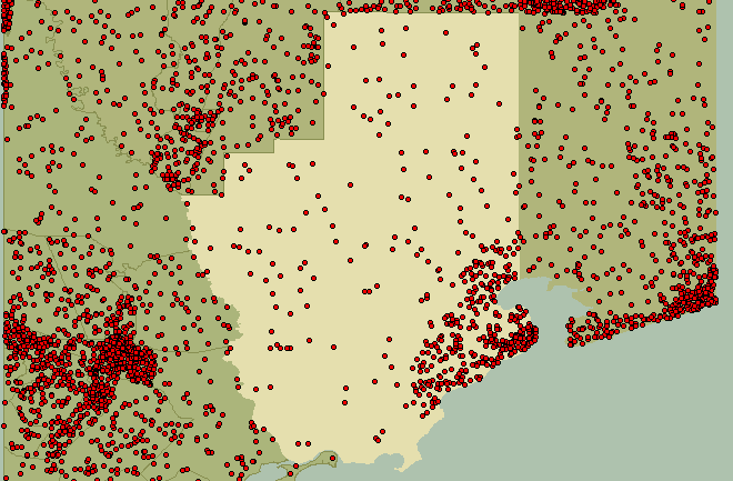 Geospatialpython Dot Density Maps With Python And Ogr