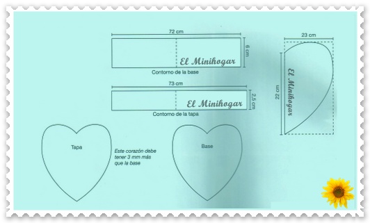 Moldes De Cajas De Corazon Con Tapa Imagui