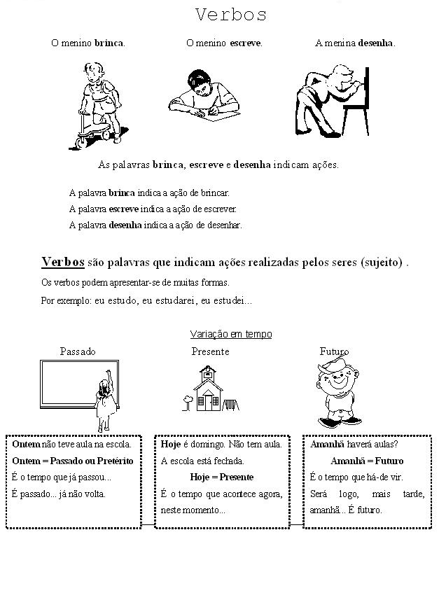 Amiga Da Educação Verbos Atividades Com Verbos 3º Ano