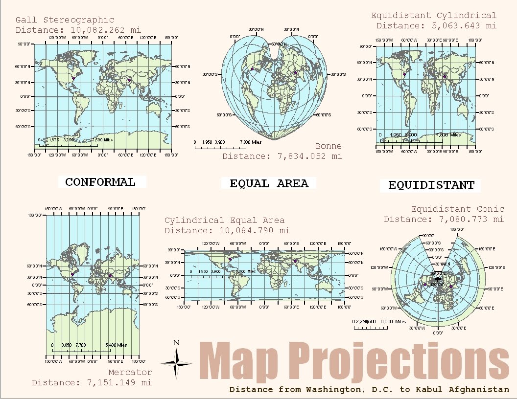 Geography 7 Intro To Gis Lab 5 Map Projections