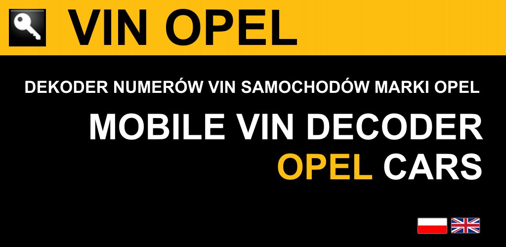 vin decoder Opel - Última Versión 1.1.1 Para Herramientas De Aplicaciones De Android