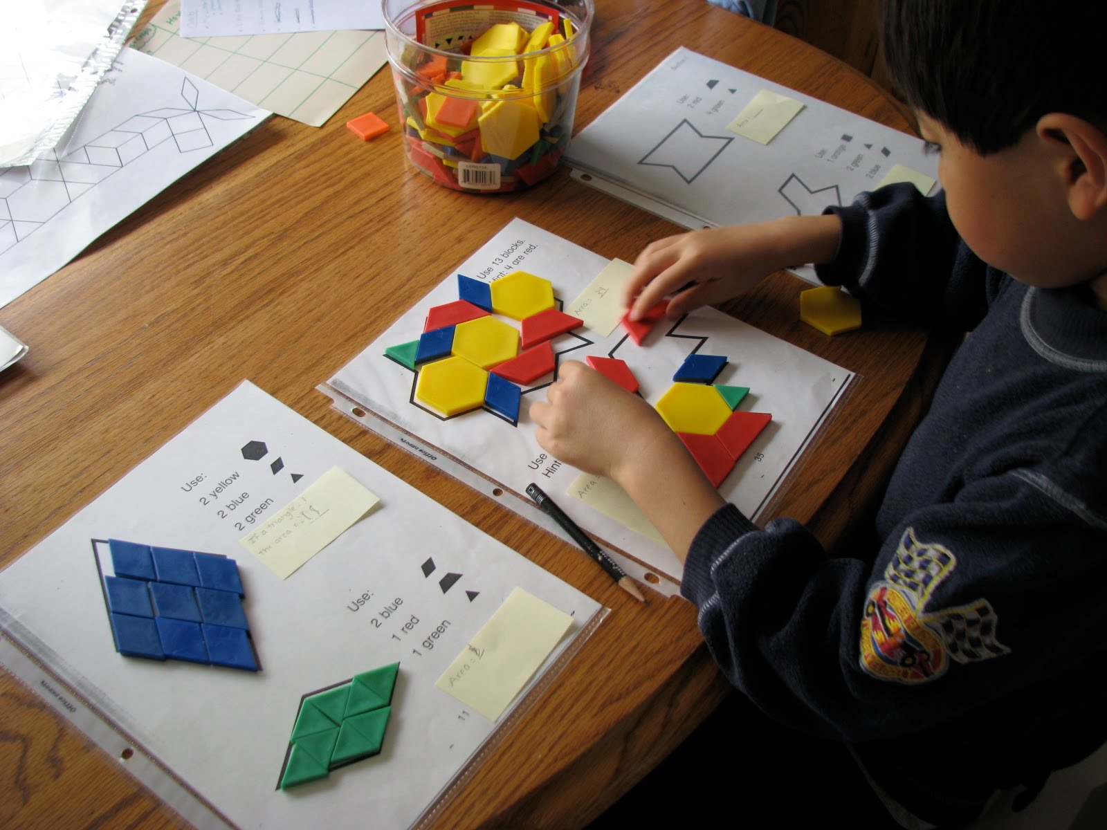 Love2learn2day Exploring Area With Pattern Blocks