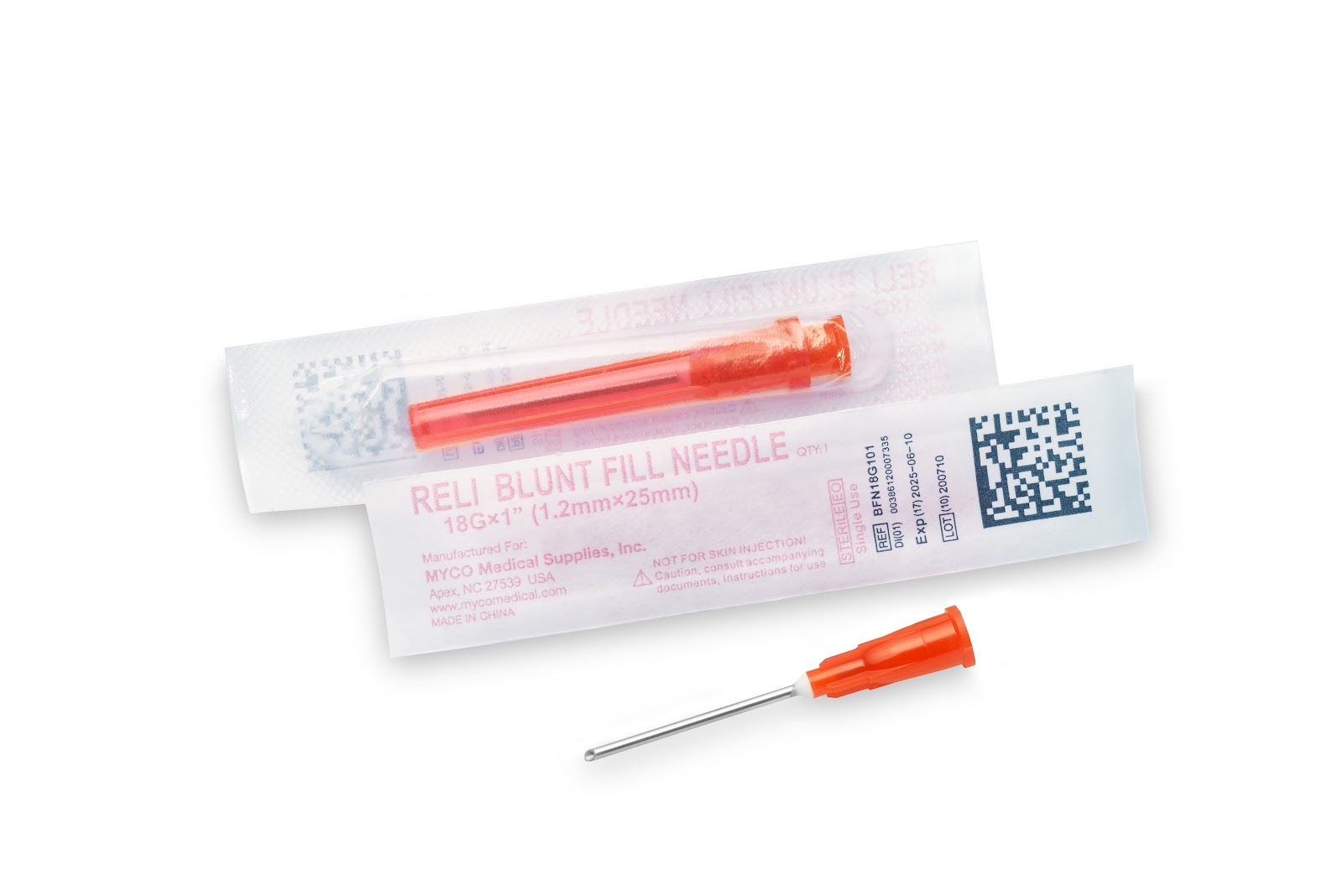 Product: RELI® Blunt Fill Needle, Sterile, 18G x 1"