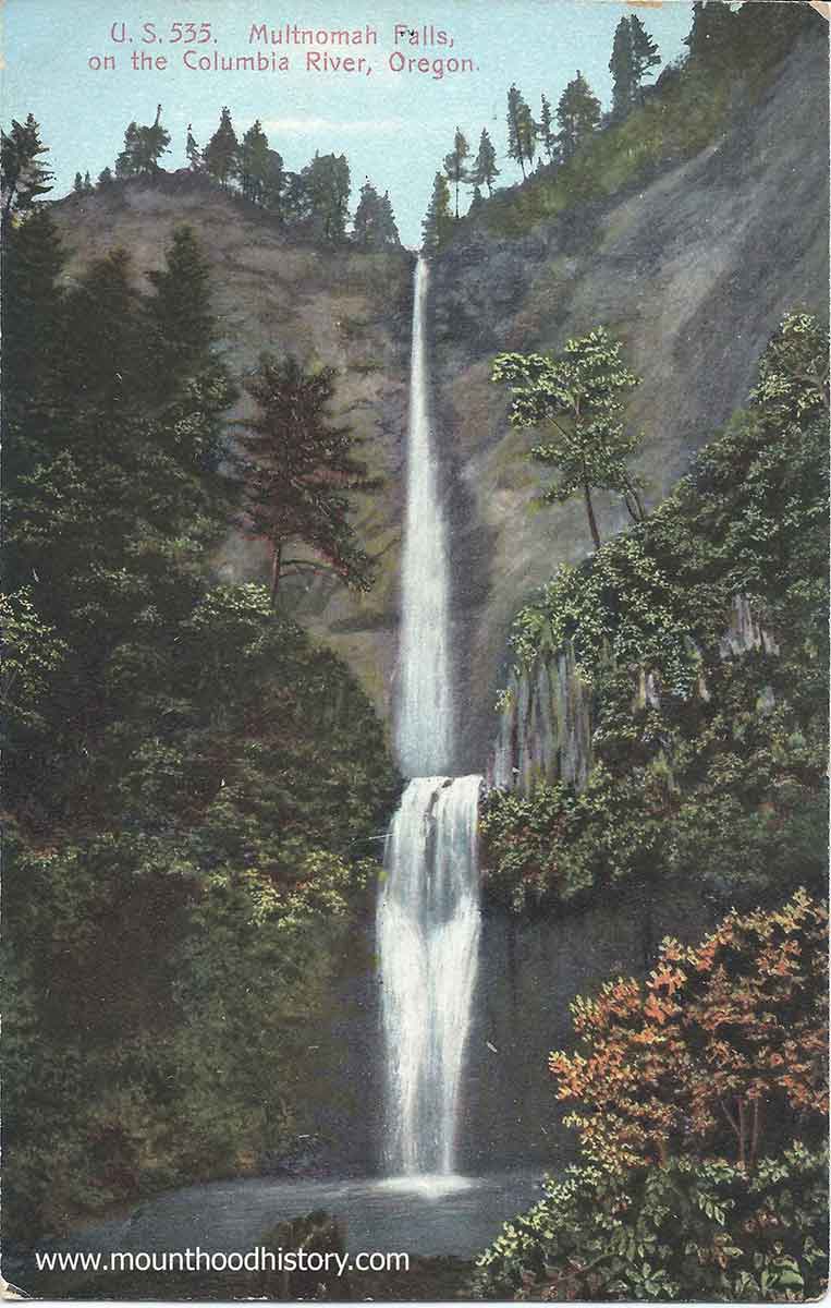 Multnomah Falls History - The Bridge Over the Falls - Mount Hood History