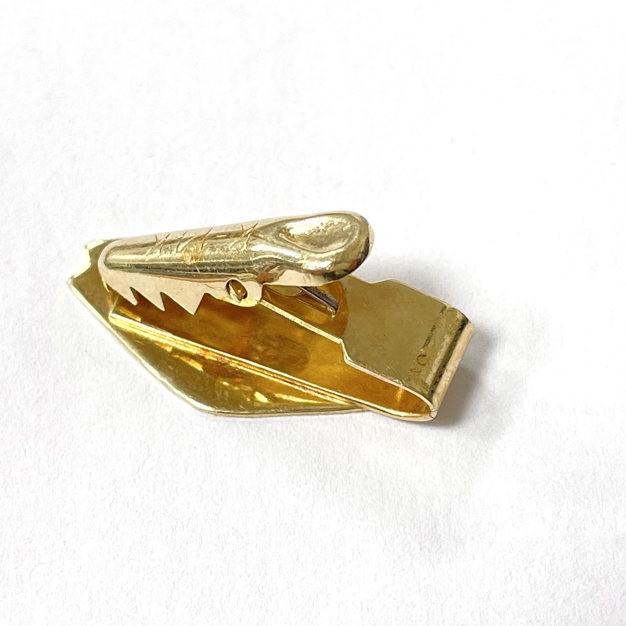 14K Gold 'M' Monogram Clip