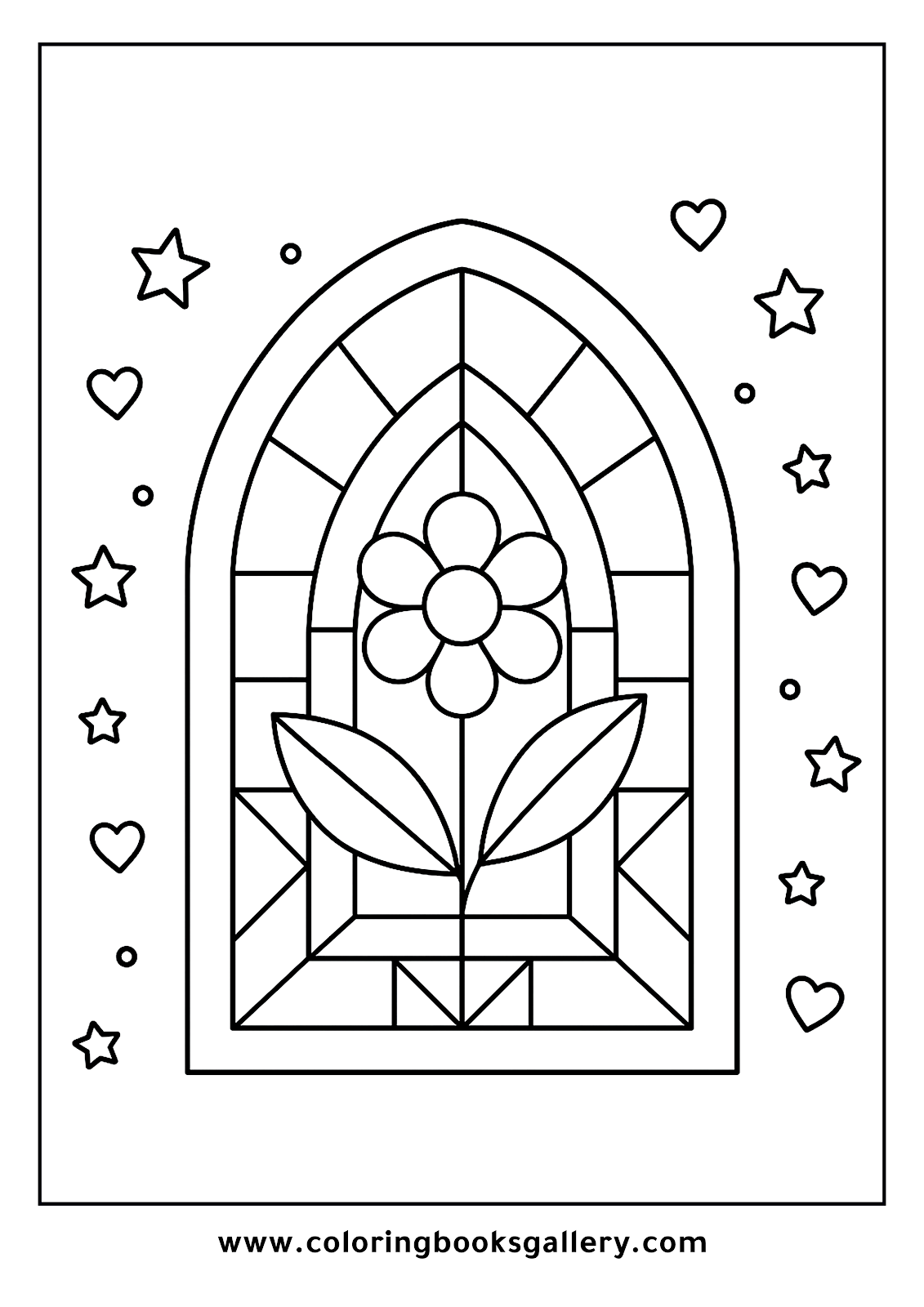 Church Stained Glass Window – Free Printable Coloring Sheet for Kids ...