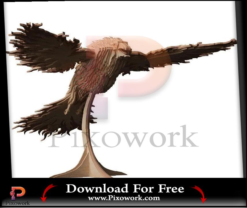 free for laser cnc & plasma Phoenix 3D Puzzle 3mm