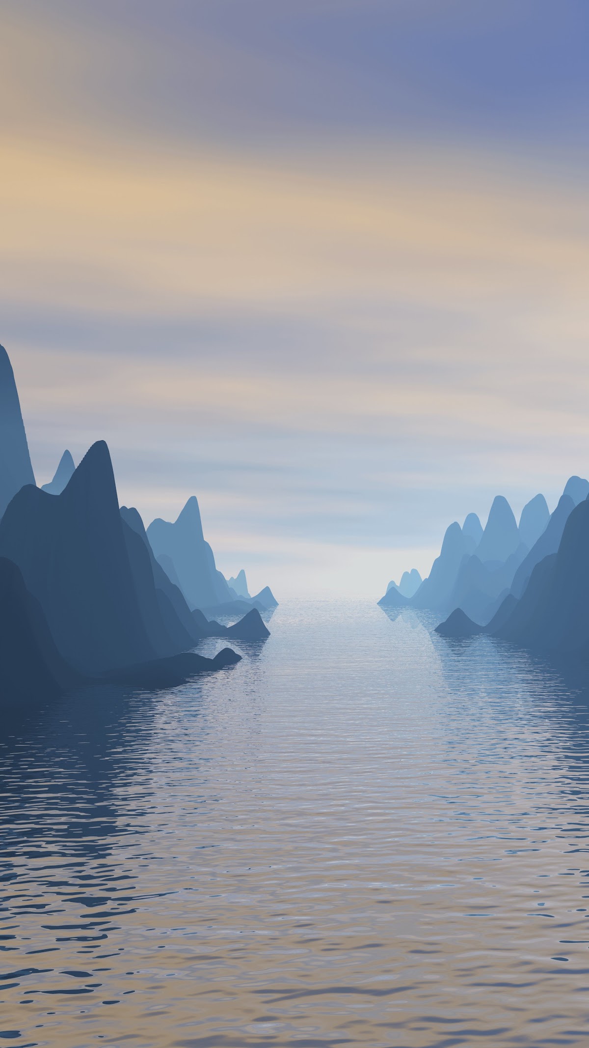 90S Raytraced Landscape Day 4K iPhone Wallpaper