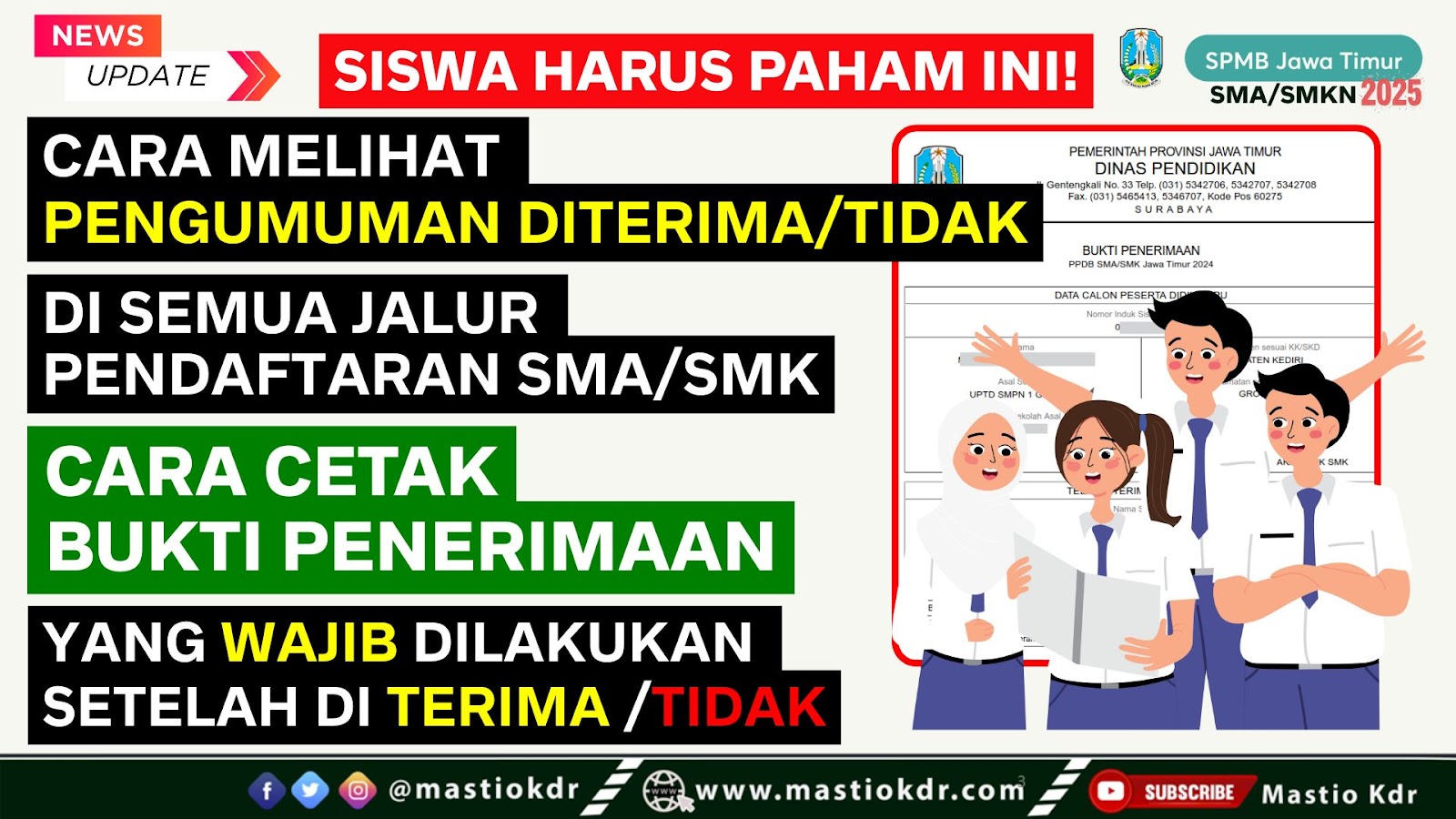 Cara Melihat Pengumuman dan Cetak BUKTI PENERIMAAN Jalur Nilai Prestasi Akademik SMK Pada SPMB ...