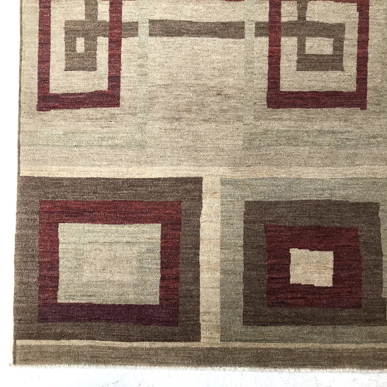 Geometric Wool Area Rug