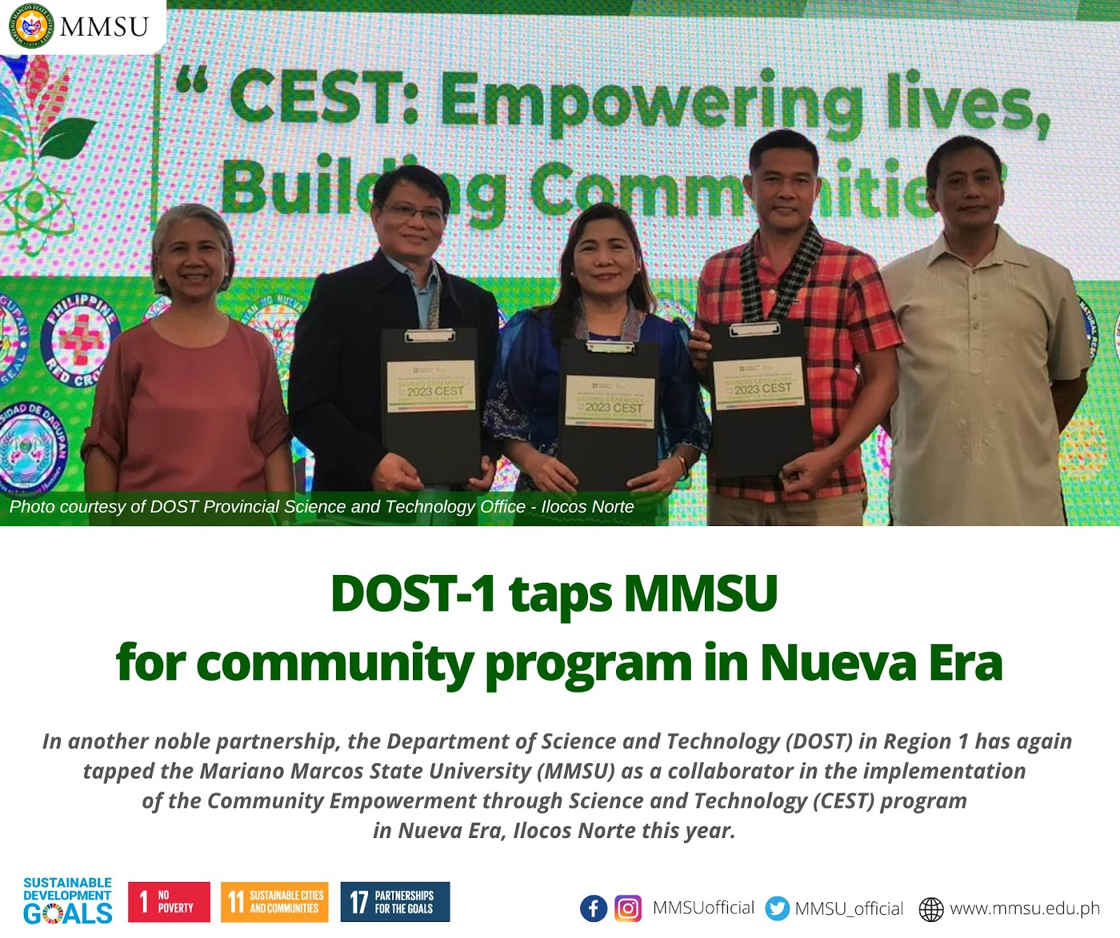 MMSU Reaffirms its Commitment to CEST program implementation
