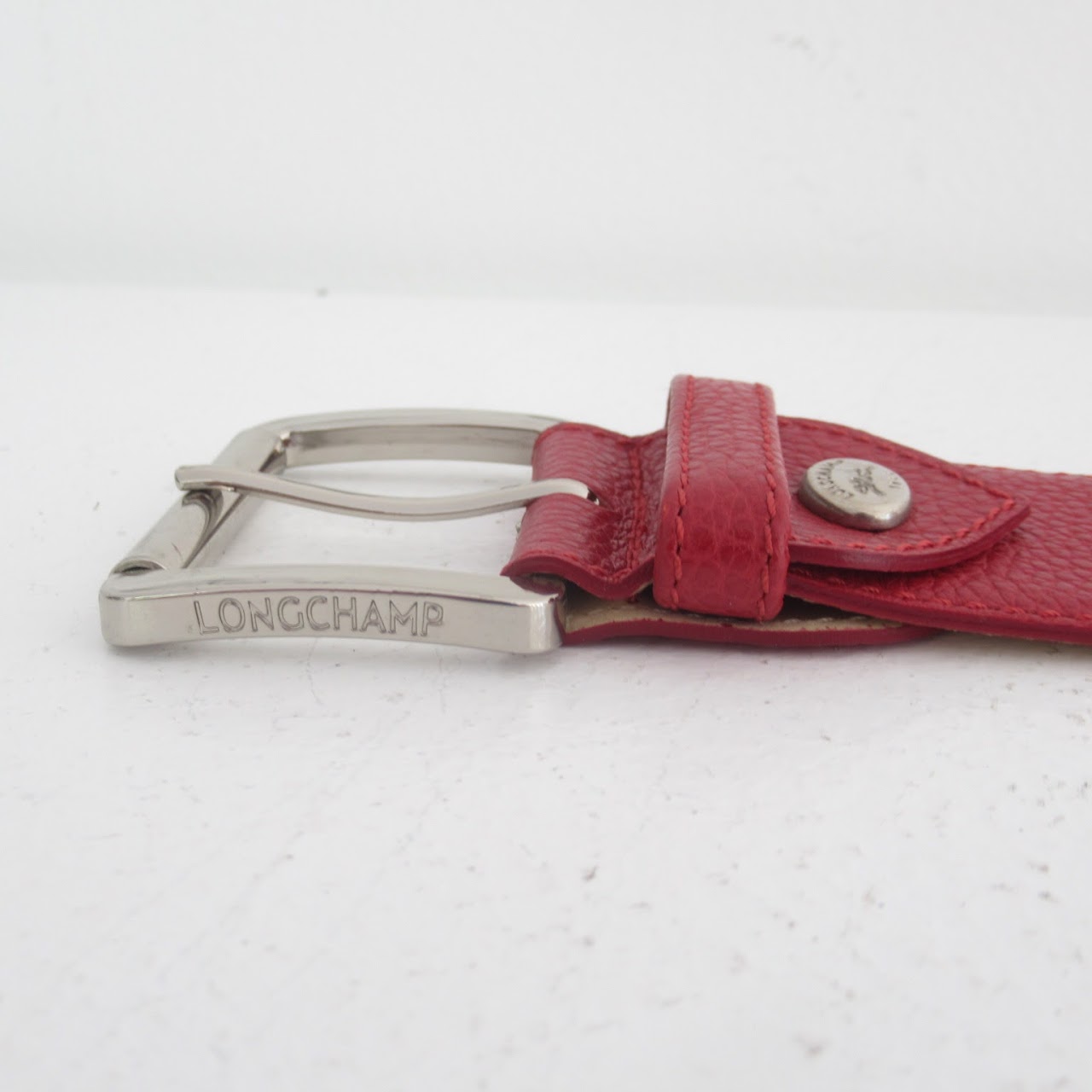 Longchamp Red Leather Belt