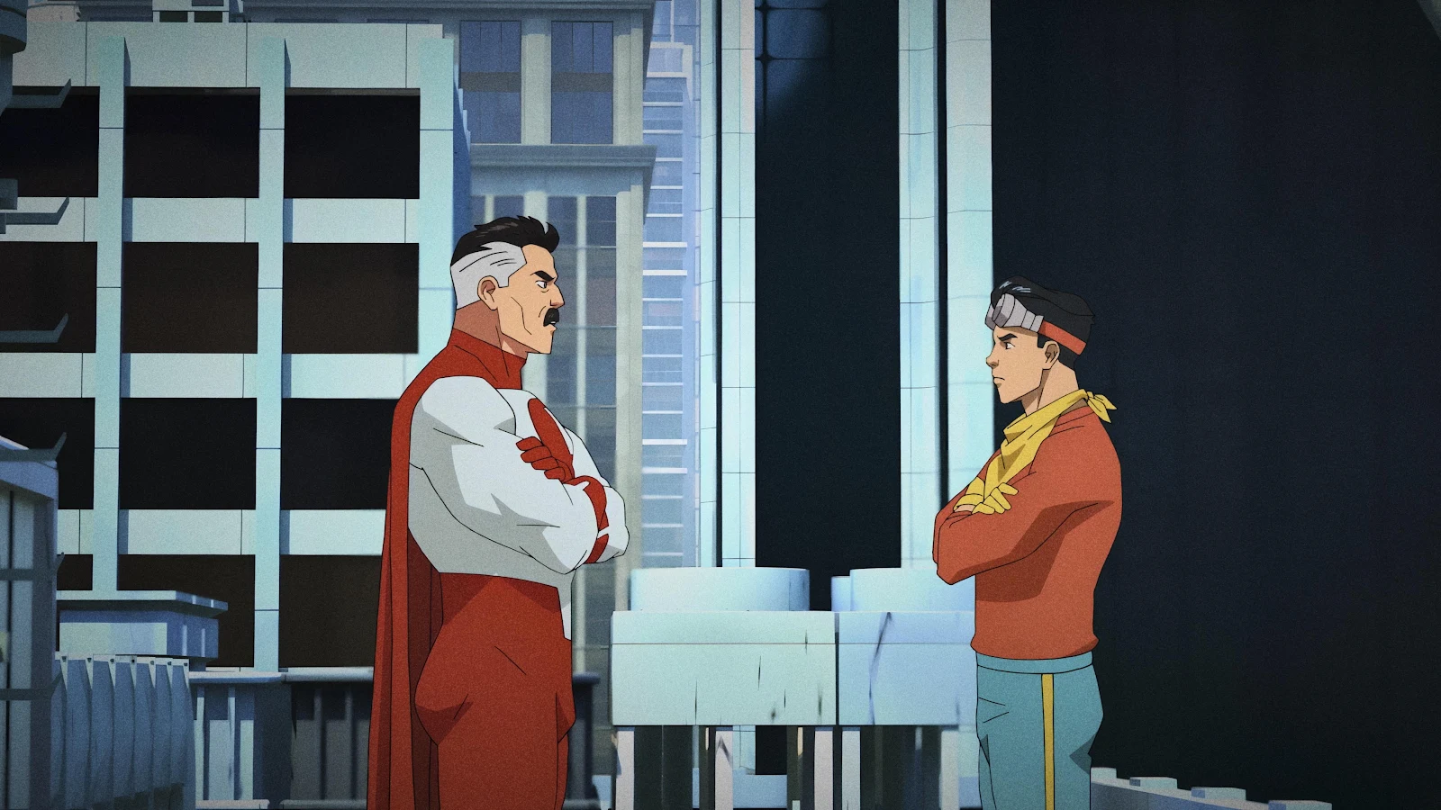 Omni-Man And Mark Grayson Confront 4K Desktop Wallpaper