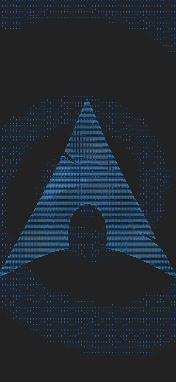 Arch Linux, Material Minimal, Minimalism, Ascii Art, Neon 4K Wallpaper
