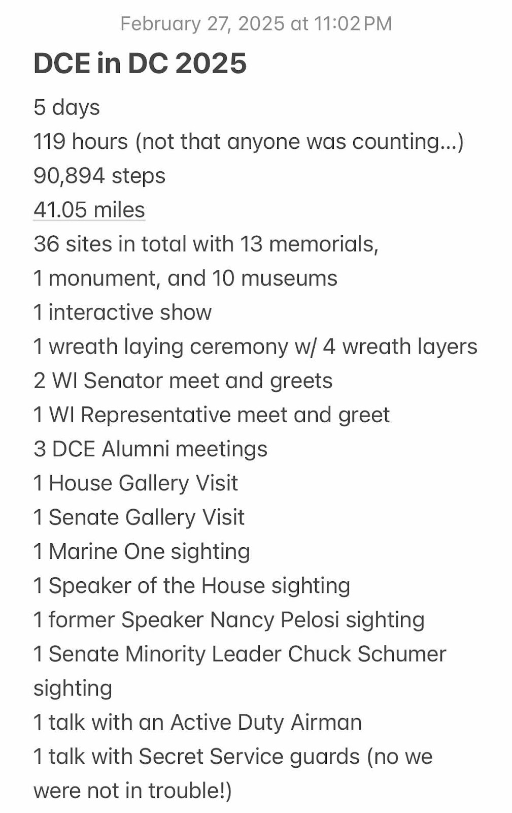 DCE in Washington DC 2025: Homeward bound!