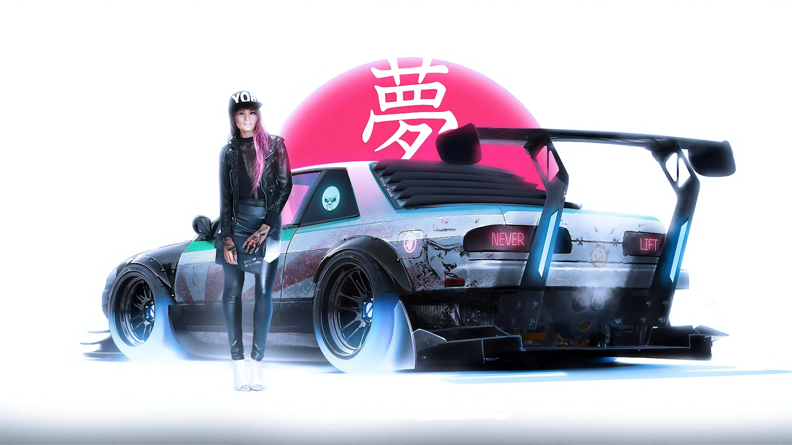 JDM, Stance, Drifting, Cyberpunk 5K Wallpaper