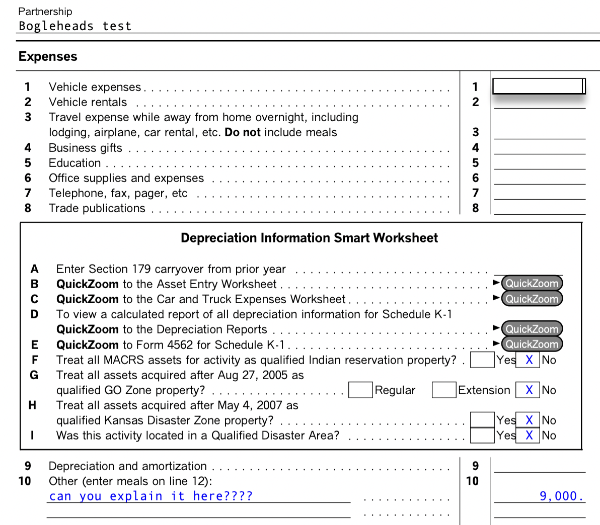 Can TurboTax Meet My Needs? K-1 (1065) - Bogleheads.org