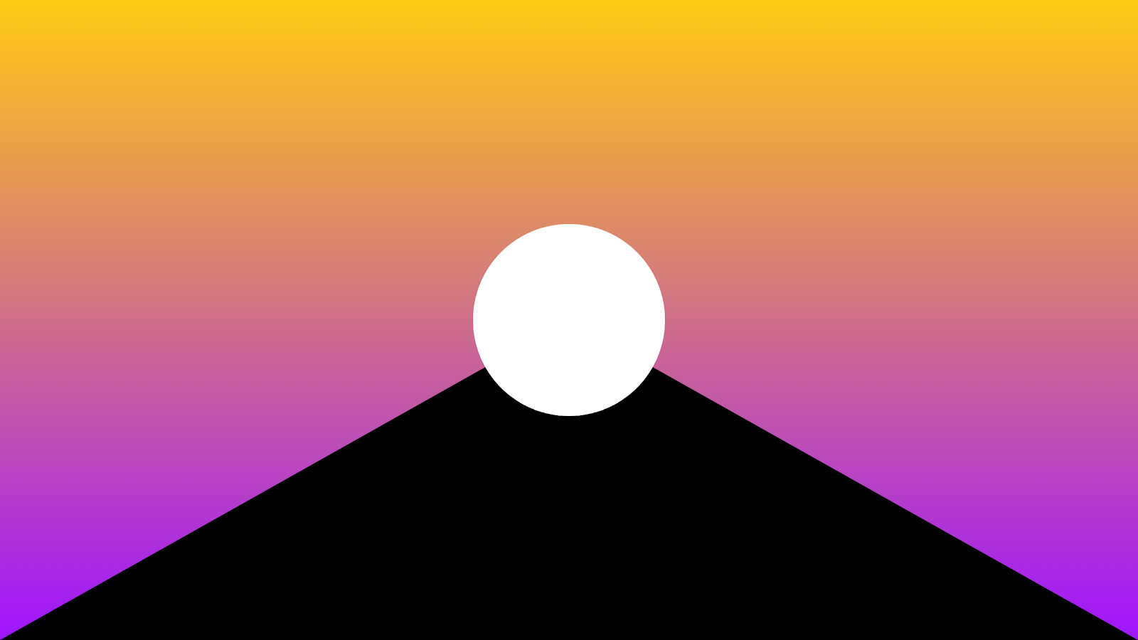Minimalist Gradient Mountain Sunset Art 2K PC Wallpaper
