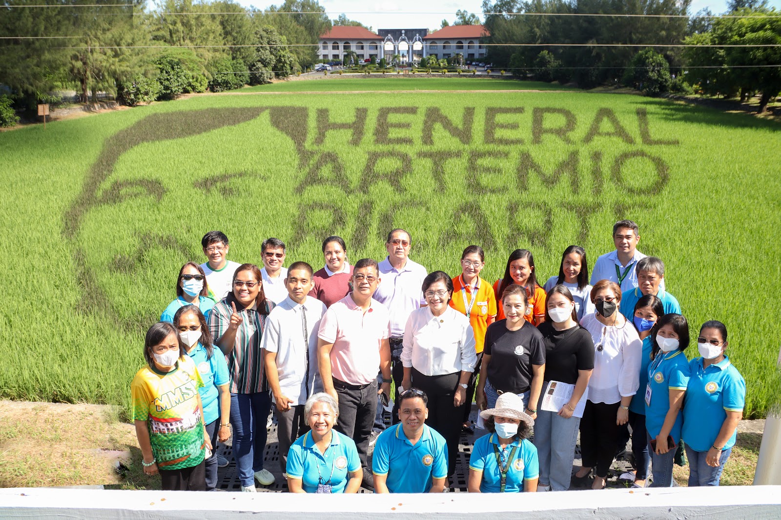 MMSU, PhilRice feature General Ricarte in rice paddy art