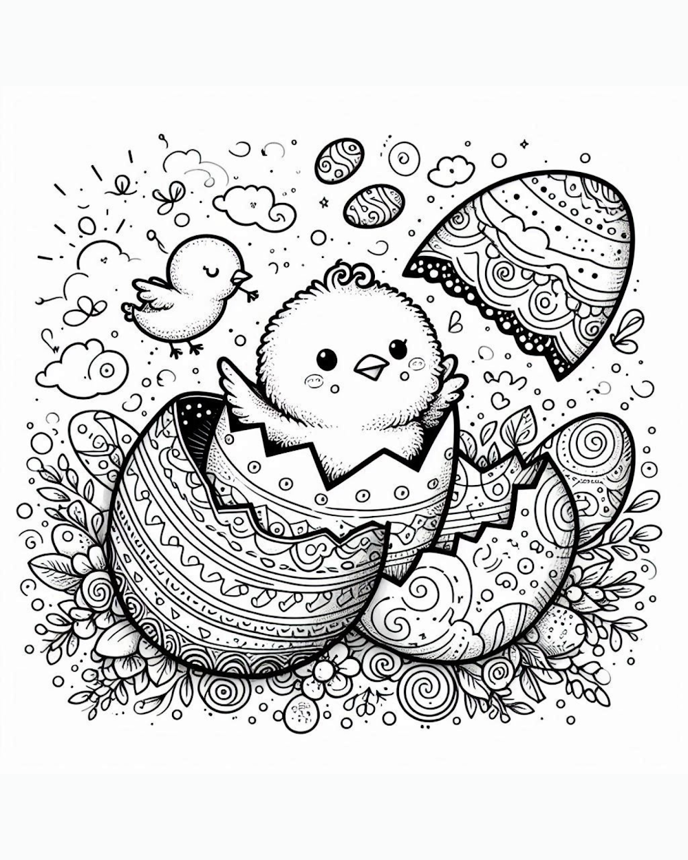 25 Free Easter Egg Coloring Pages – Fun for Kids and Adults!
