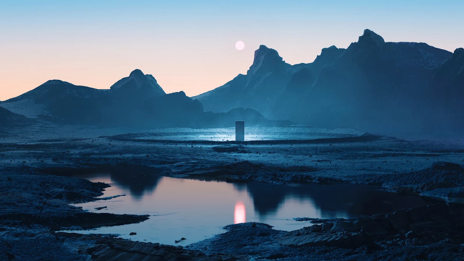 Landscape, Cgi, Sunset, Lake, Reflection 4K Wallpaper