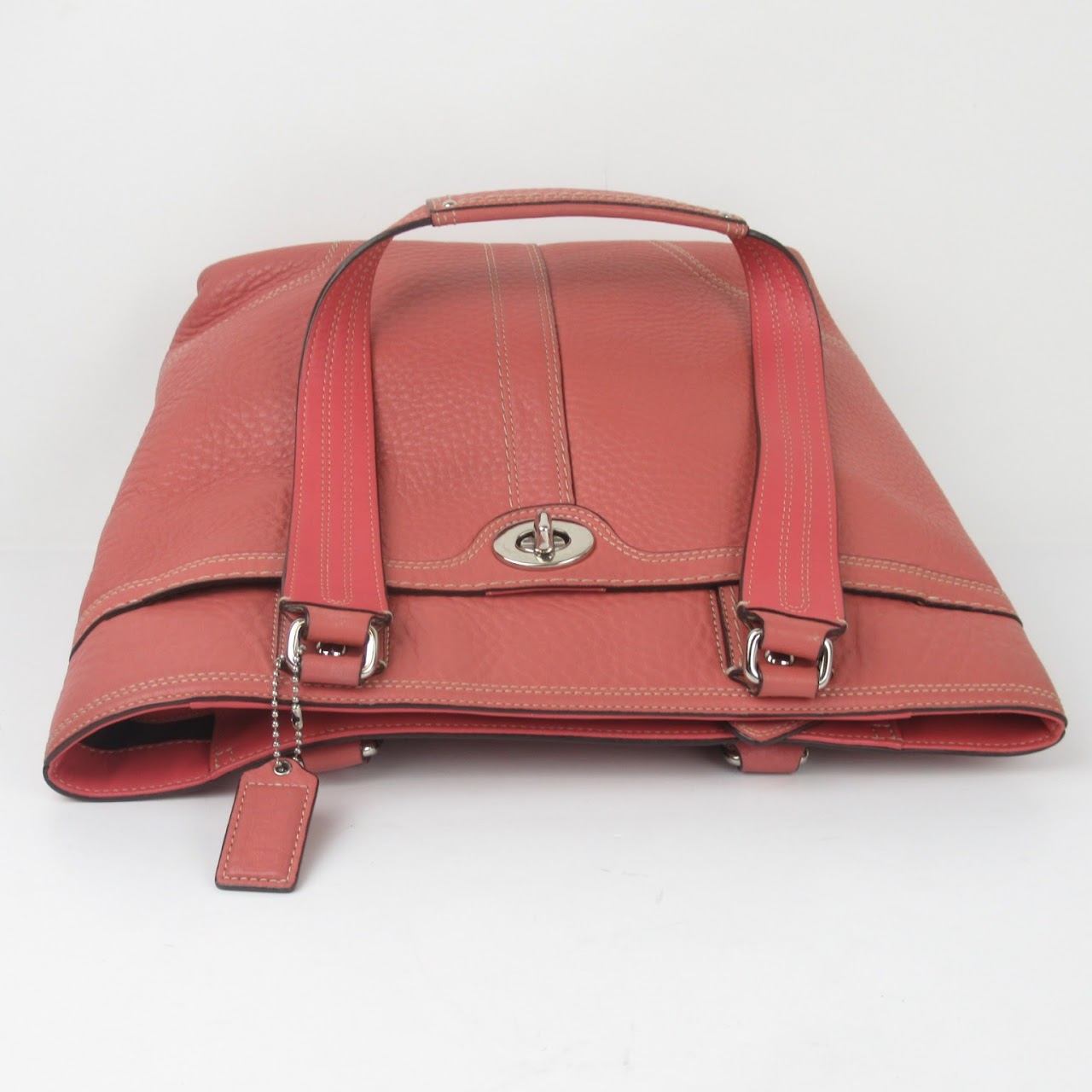 Coach Peach Leather Handbag