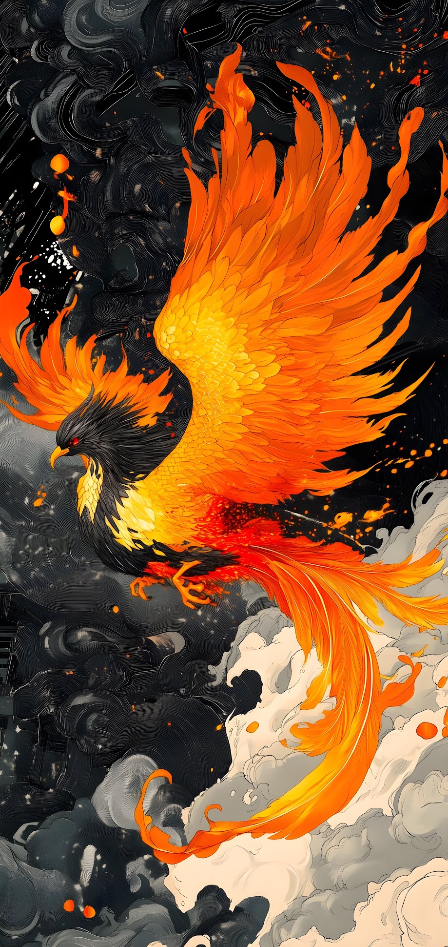 Phoenix Bird, Mythical Creature, Fantasy Art, Digital Painting 2K ...