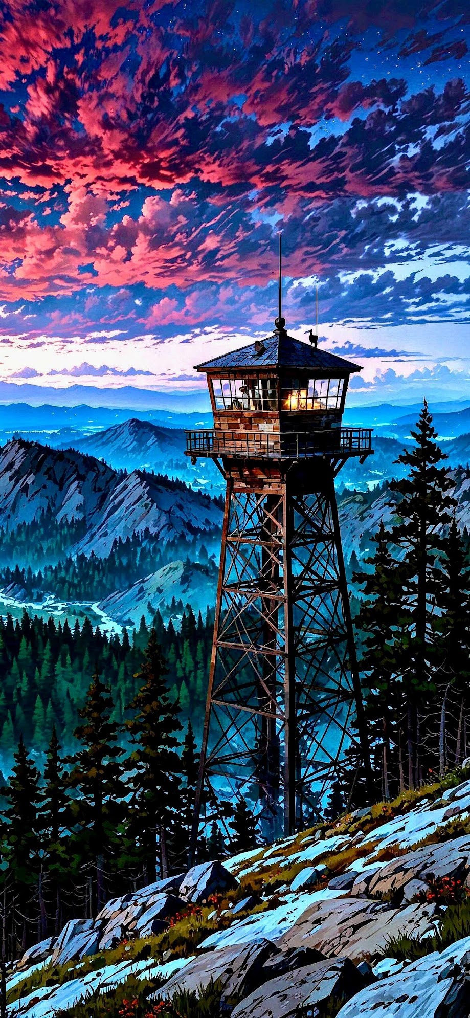 Firewatch, Lookout Tower, Mountain Scenery, Landscape Art Full HD ...