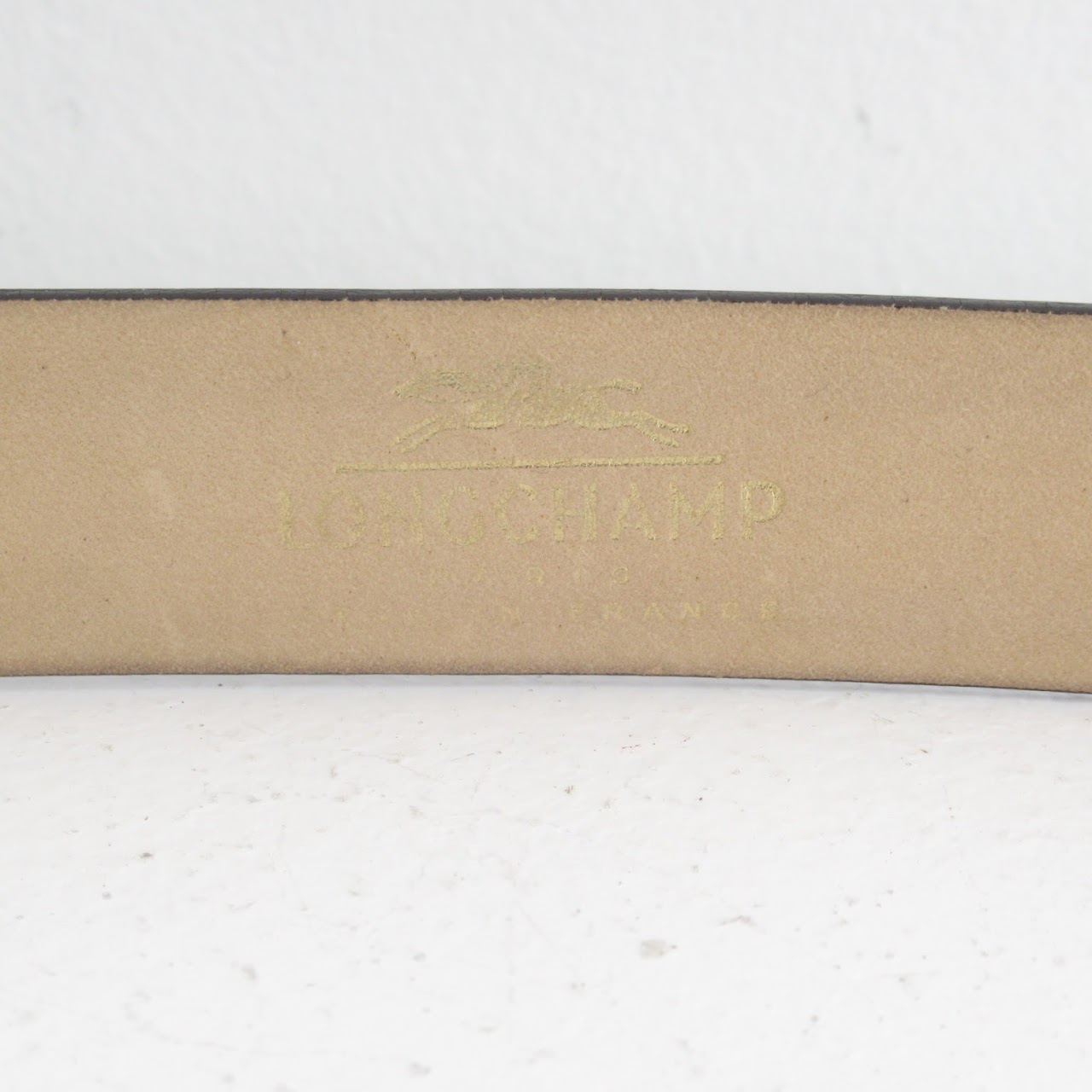 Longchamp Black Patent Leather Belt