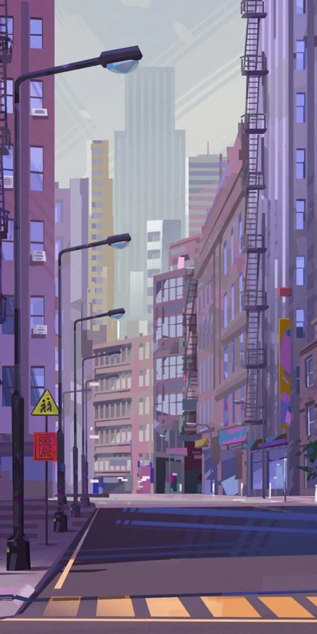 City Street, Urban, Cityscape, Downtown 2K Phone Wallpaper