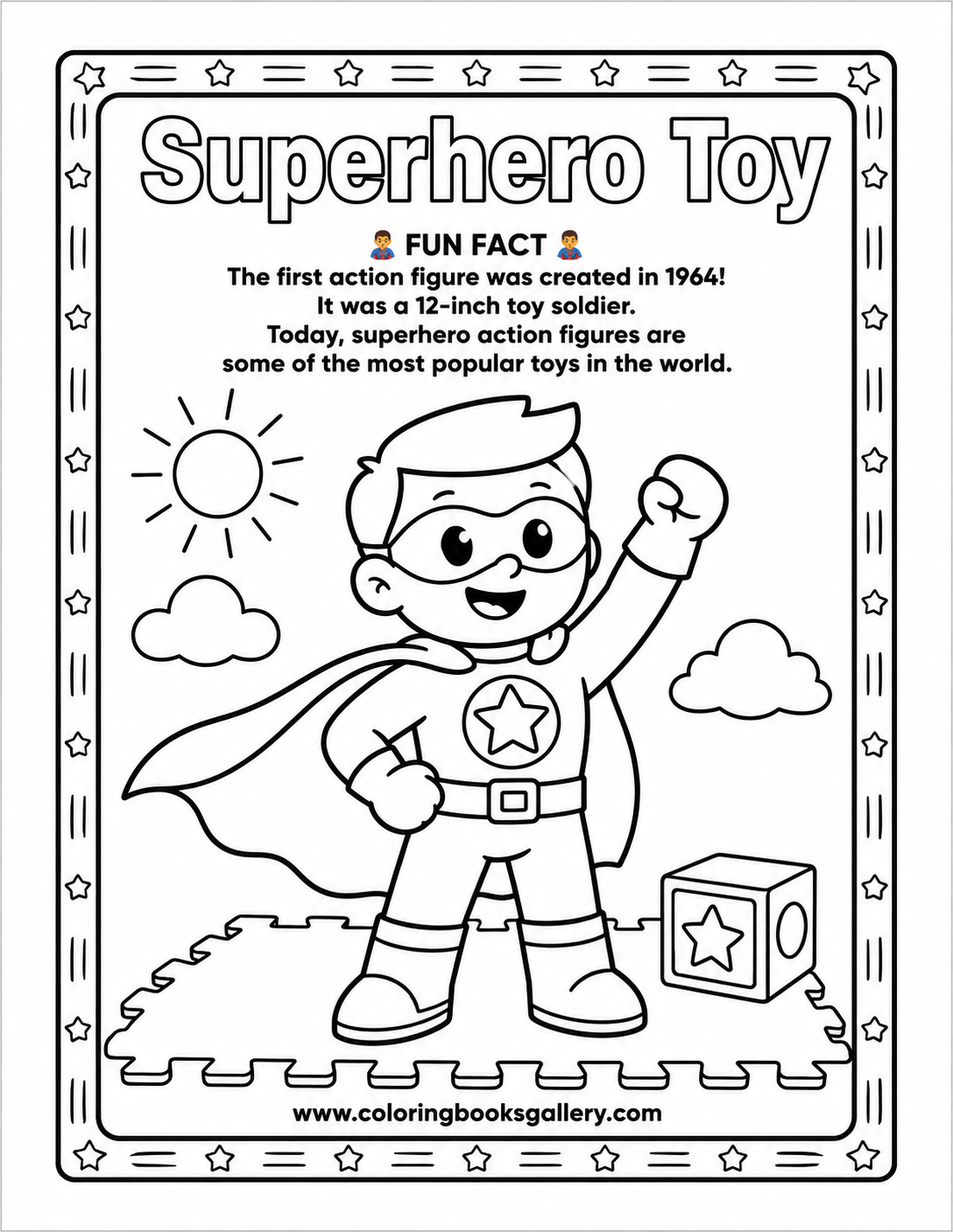 Toy superhero action figure – Free Printable Coloring Sheet for Kids ...