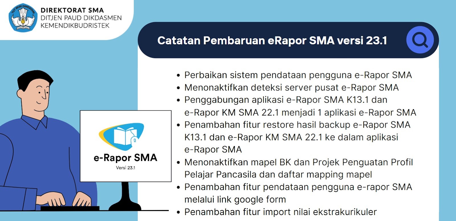 Rilis Aplikasi e-Rapor SMA Versi 23.1 Untuk Semester Ganjil Tahun ...