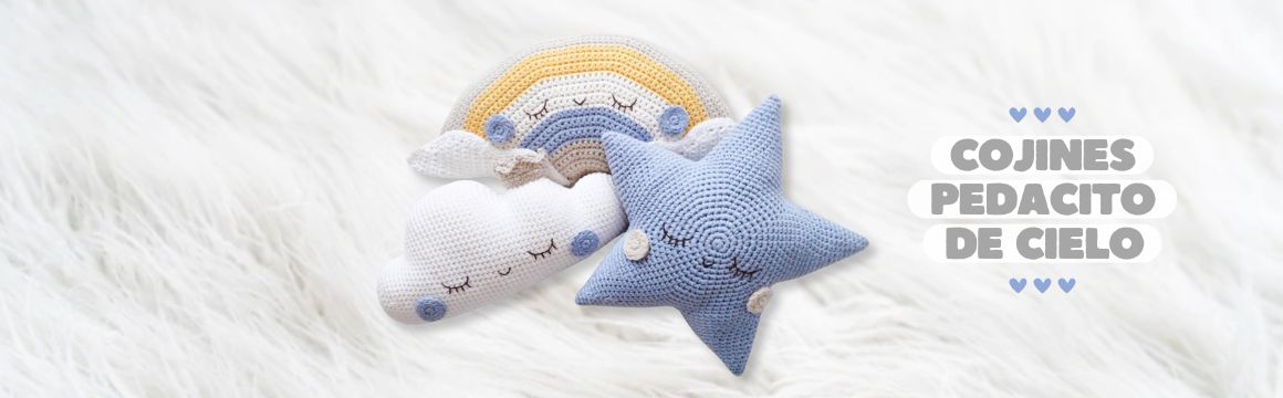 Pack x3 Cojines de Cuna Nube Estrella y Arco Iris para Niño BE CRAFTY ...
