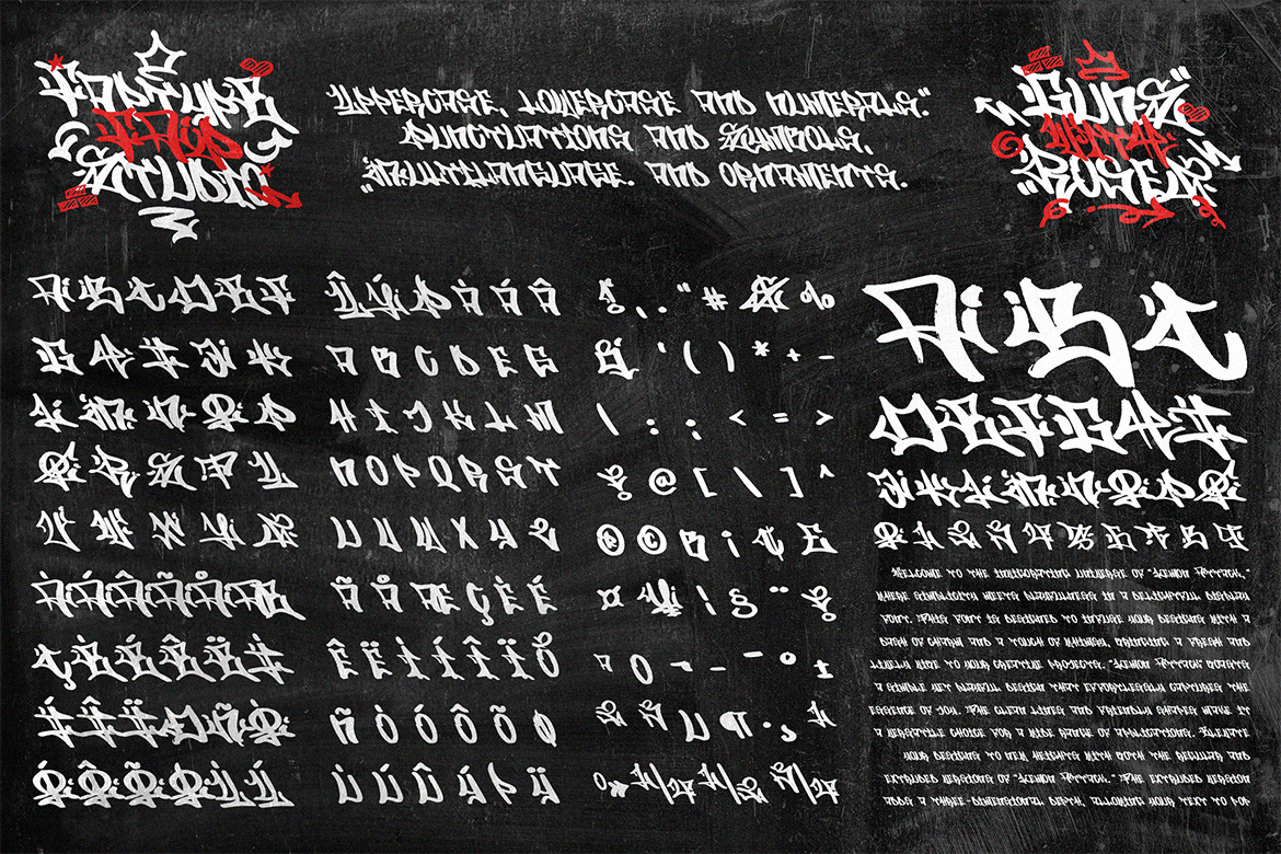 Guns With Rosez | Brushed Style Graffiti font - Đồ Hoạ Vip