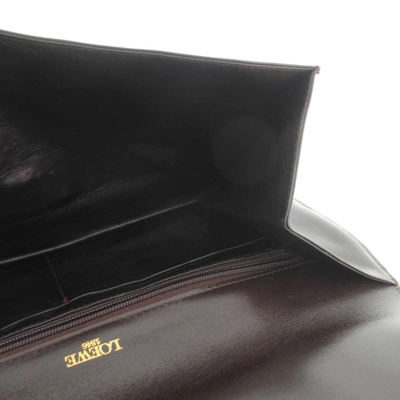 Loewe Chocolate Leather Clutch