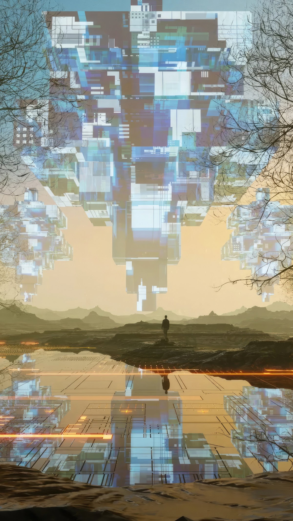 Dreaming In 3D Visualization World 4K iPhone Wallpaper