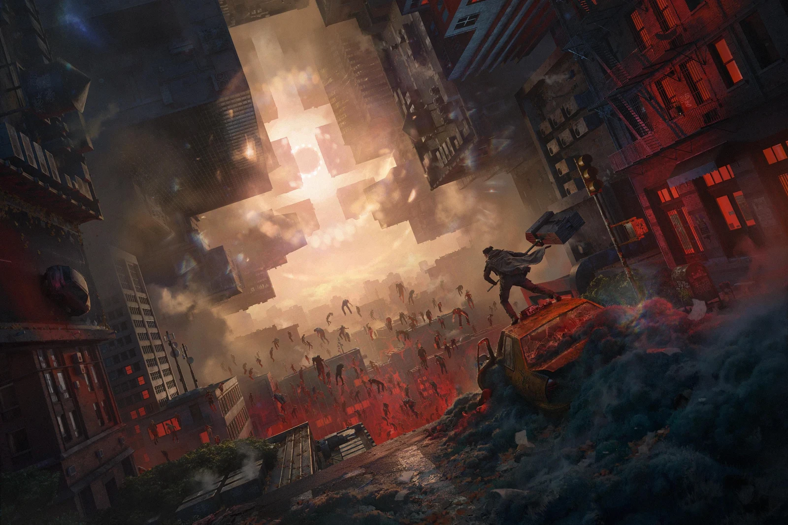 Surreal Apocalypse City War 4K PC Wallpaper