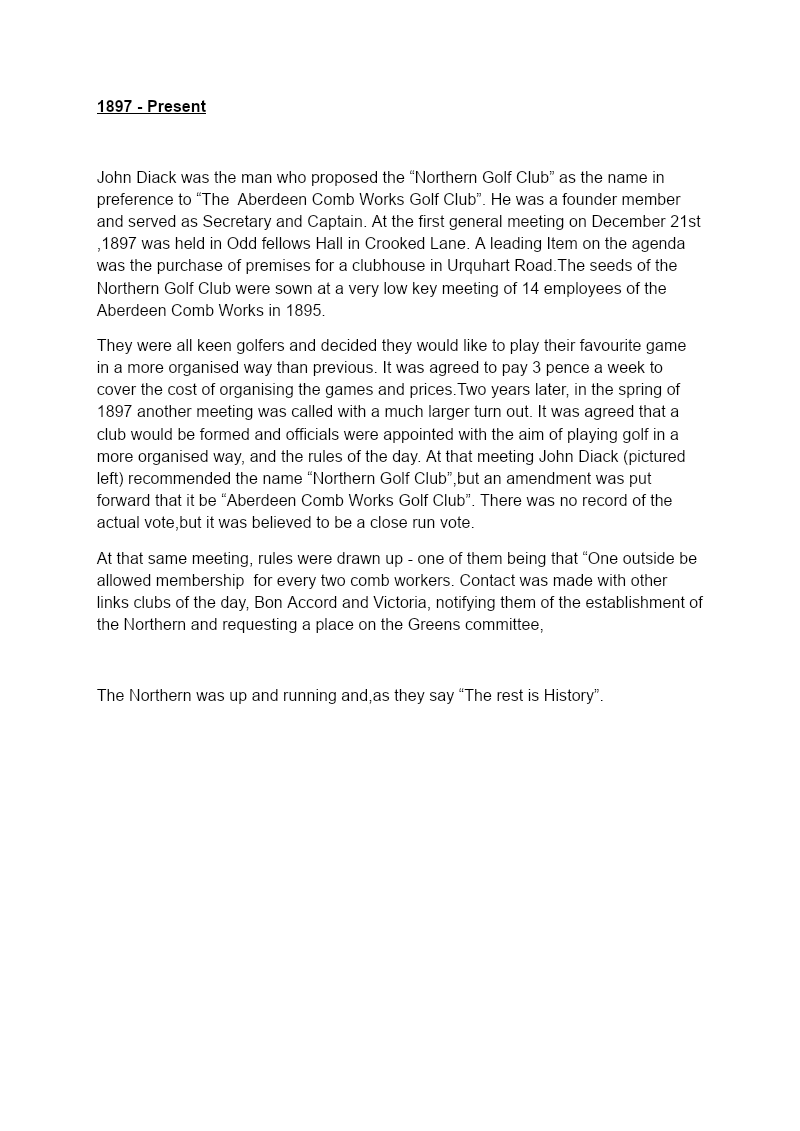 1897 The Aberdeencombworks Golf Club - Aberdeen Comb Works