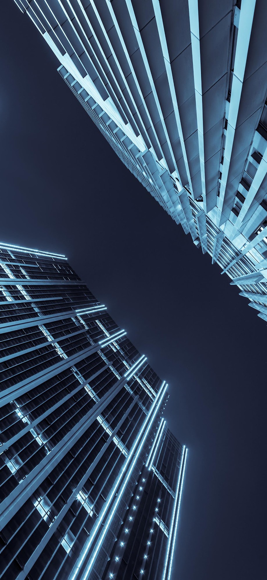 Futuristic City Architecture At Night Full HD iPhone Wallpaper