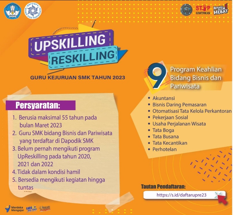 Syarat Dan Pendaftaran Program Upskilling dan Reskilling Bagi Guru SMK Kejuruan Bisnis dan ...