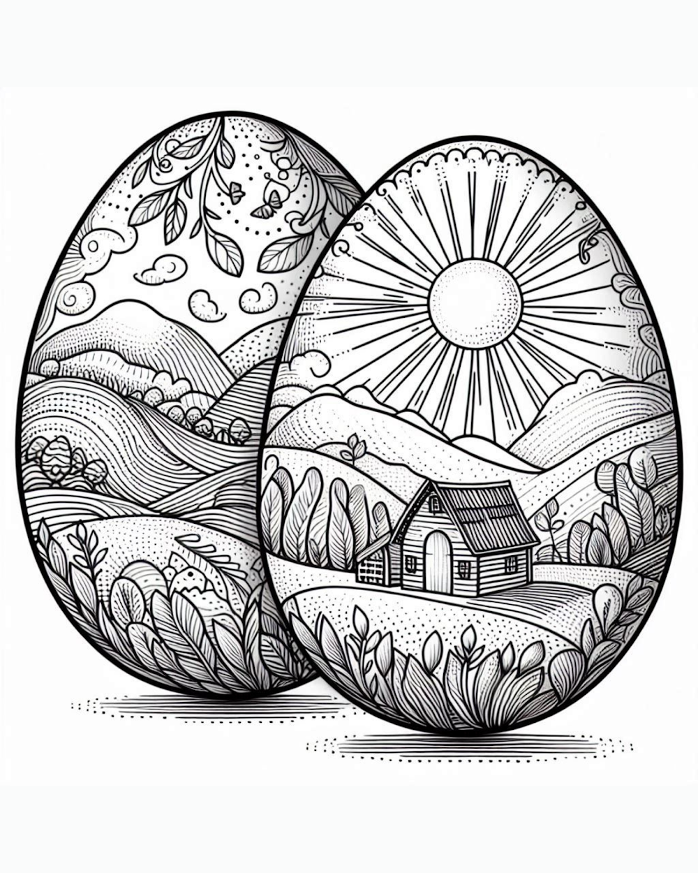 25 Free Easter Egg Coloring Pages – Fun for Kids and Adults!