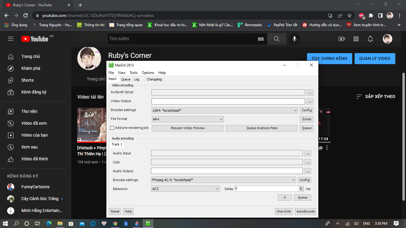 Hướng dẫn Encode bằng MEGUI và xuất video phụ đề Aegisub - Ruby's Corner