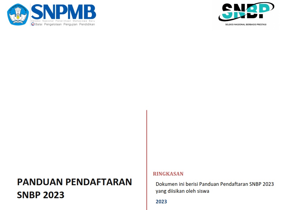 Panduan Pendaftaran SNBP-Seleksi Nasional Penerimaan Mahasiswa Baru ...