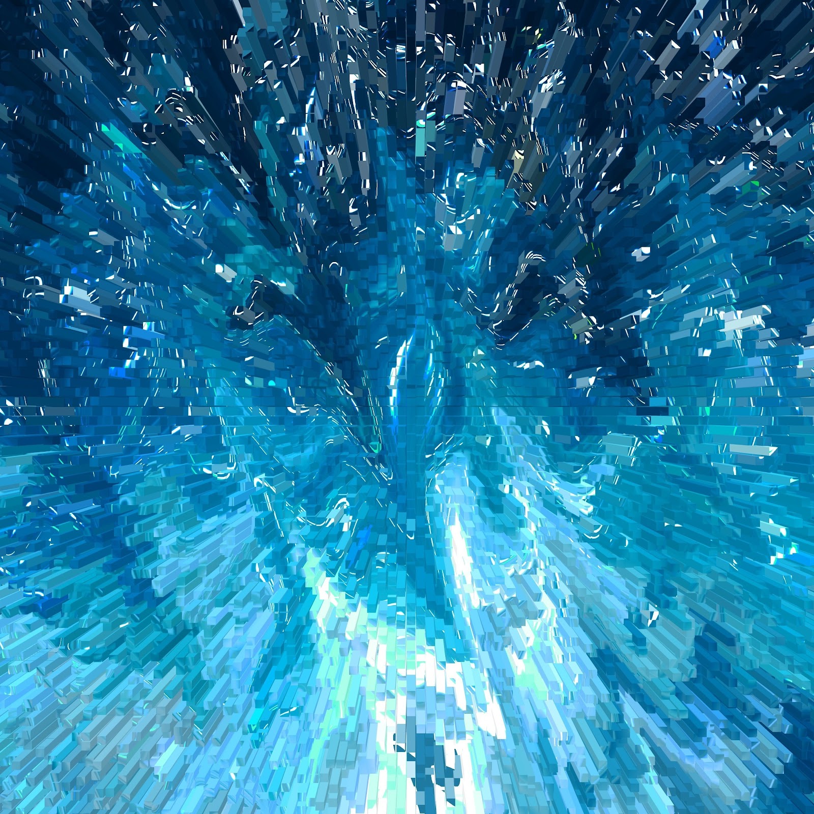 Abstract, Cgi, Digital Art, Shapes, Blue 4K Wallpaper